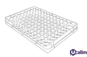 What is the area of a 96 well plate?