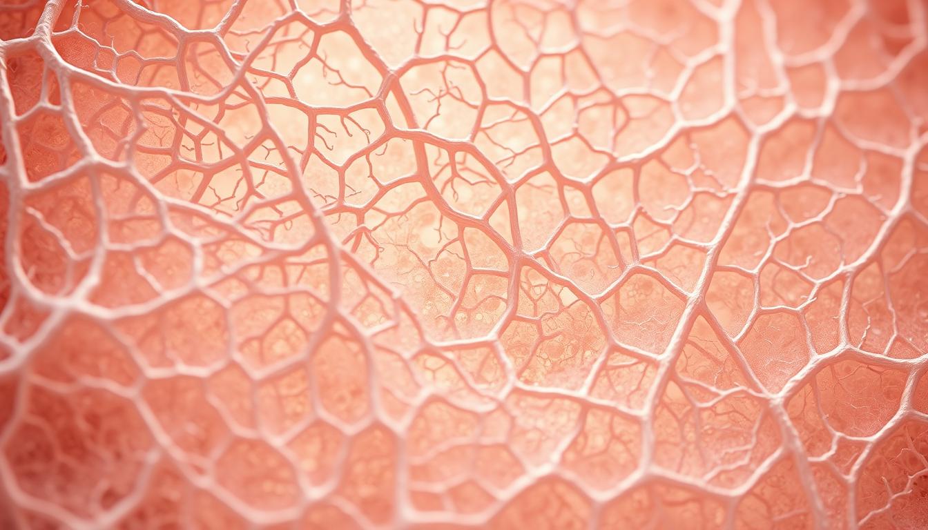 What is the difference between collagen fibers and fibroblasts?