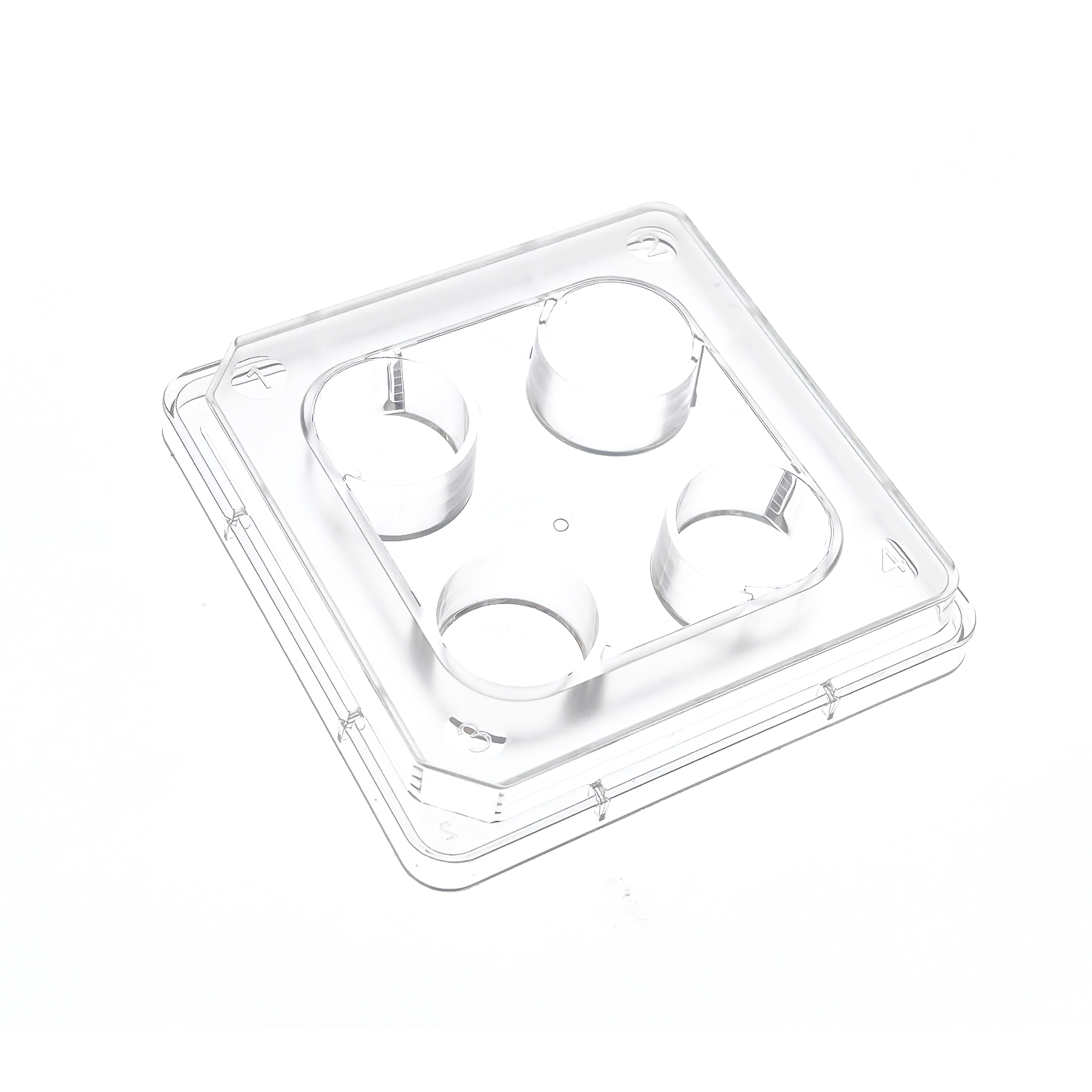 4 Well Cell Culture Plate, Flat-bottom, Clear, Sterile