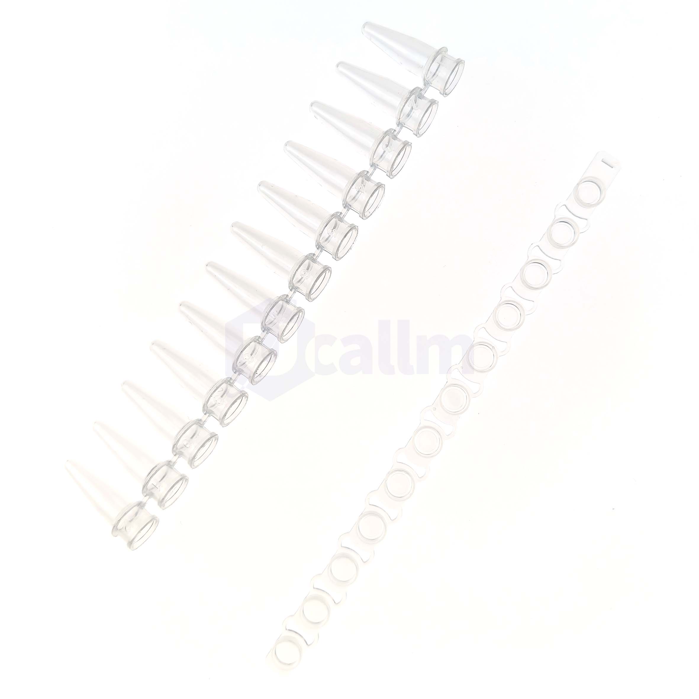 12 Strip PCR Tubes, Plus Strips of Optical Flat Cap, 0.2mL, Clear ...